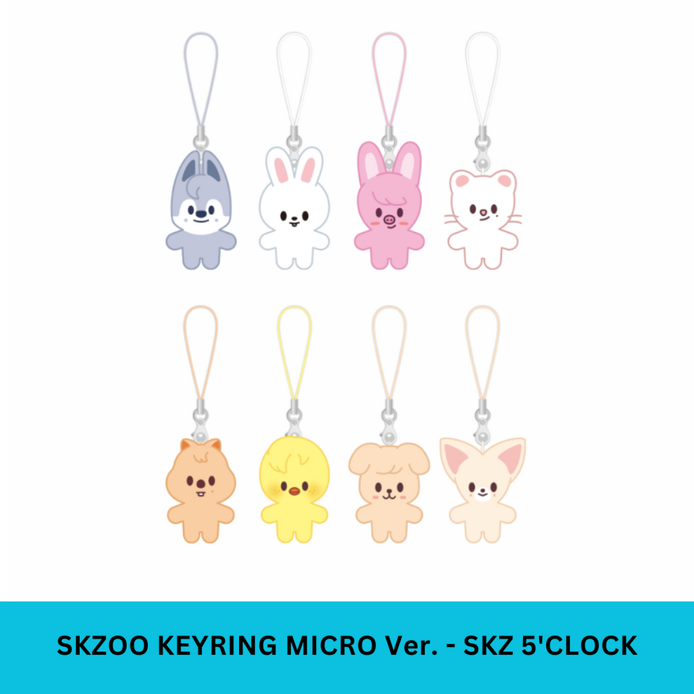 STRAY KIDS SKZOO KEYRING MICRO Ver. - SKZ 5'CLOCK – Akira.ca